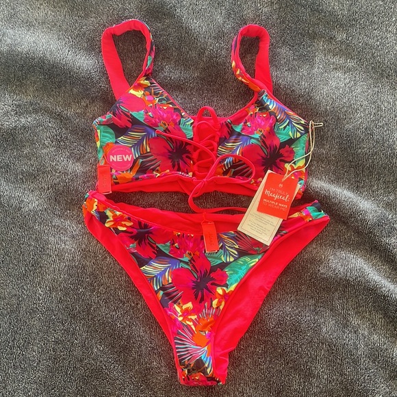 Maaji | Swim | Full Set Rare Maaji Mango Danzel Lace Up Reversible ...